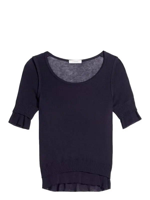 LEMAIRE Silk Blend Short Sleeve Top - Multicolor
