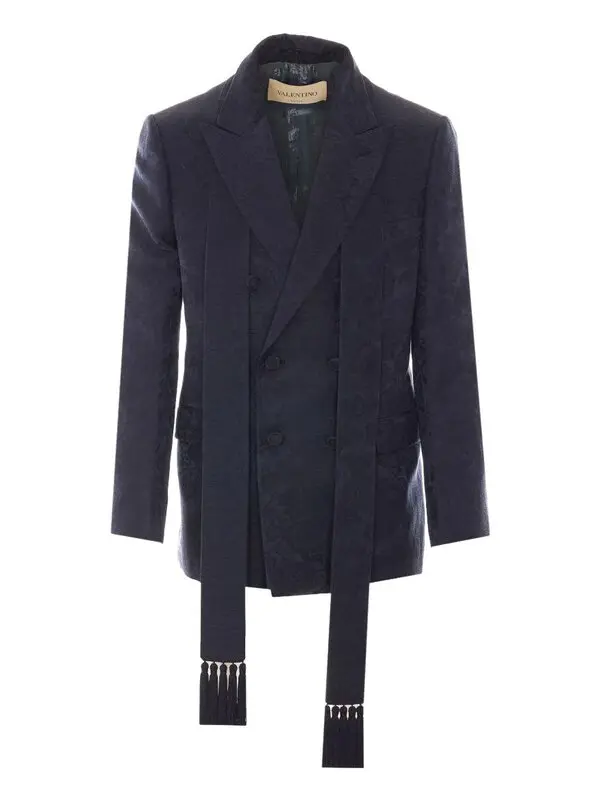 Valentino Garavani Double Breasted Jacket - Blue