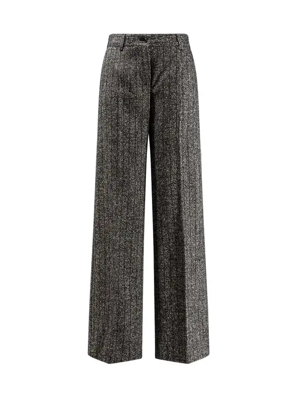 Dolce & Gabbana Striped Wool Blend Trousers - Multicolor