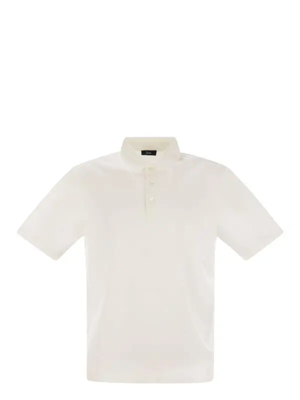 Herno Cotton Jersey Polo Shirt - White