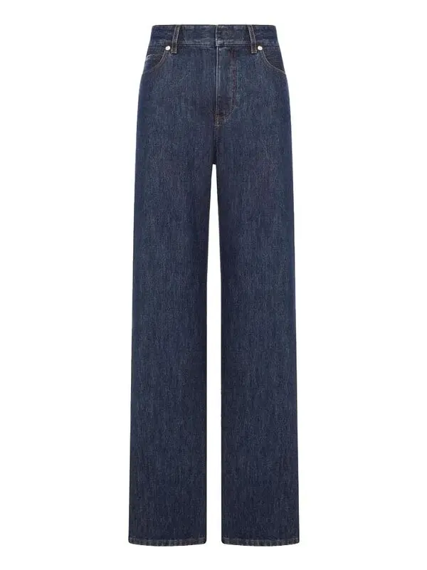 Fendi Denim Wide-leg Jeans - Blue