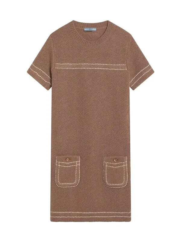 Prada Cashmere Short Dress - Brown