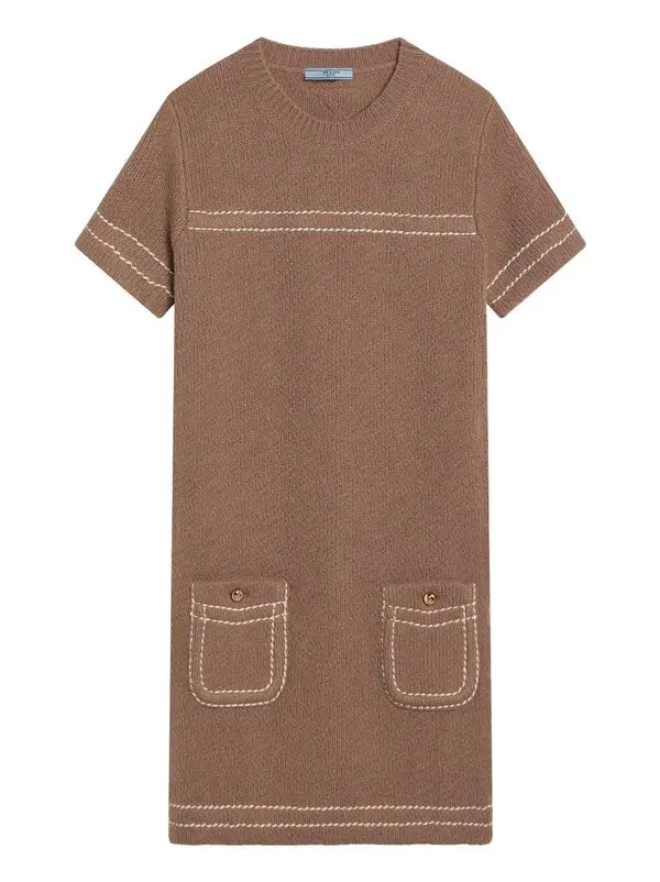 Prada Cashmere Short Dress - Brown