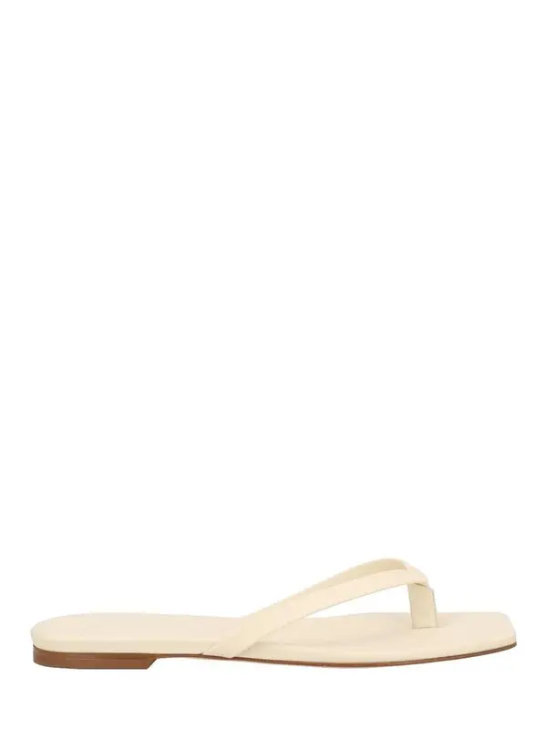 AeydĒ Renee Leather Thong Sandals - Cream
