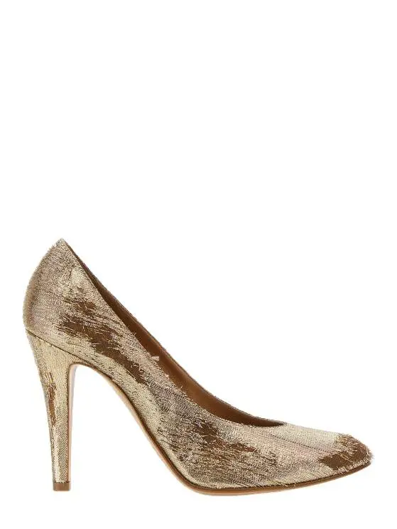 MAISON MARGIELA Striped Fabric Court Shoes - Gold