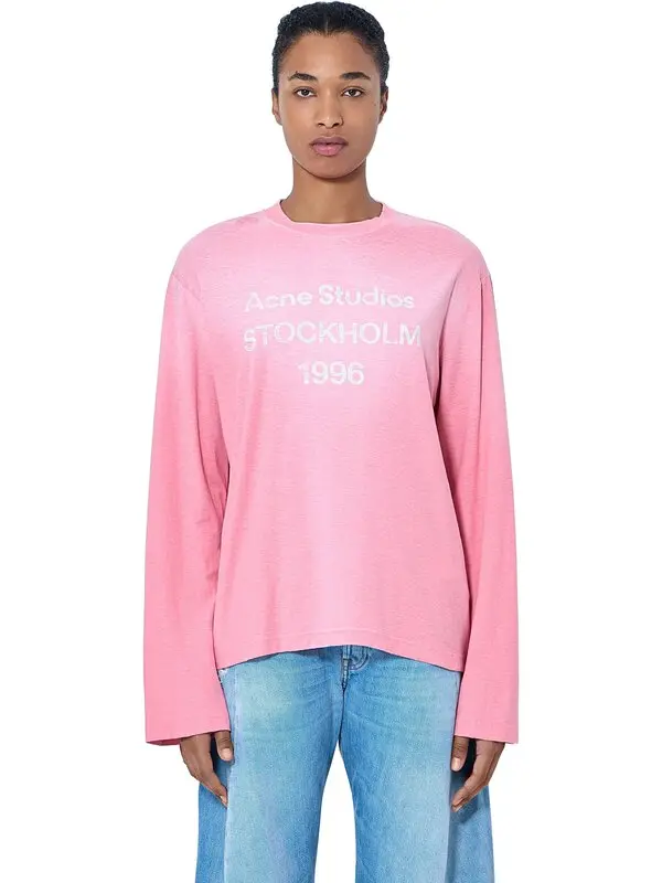 Acne Studios Sprayed 1996 Logo T-shirt - Pink