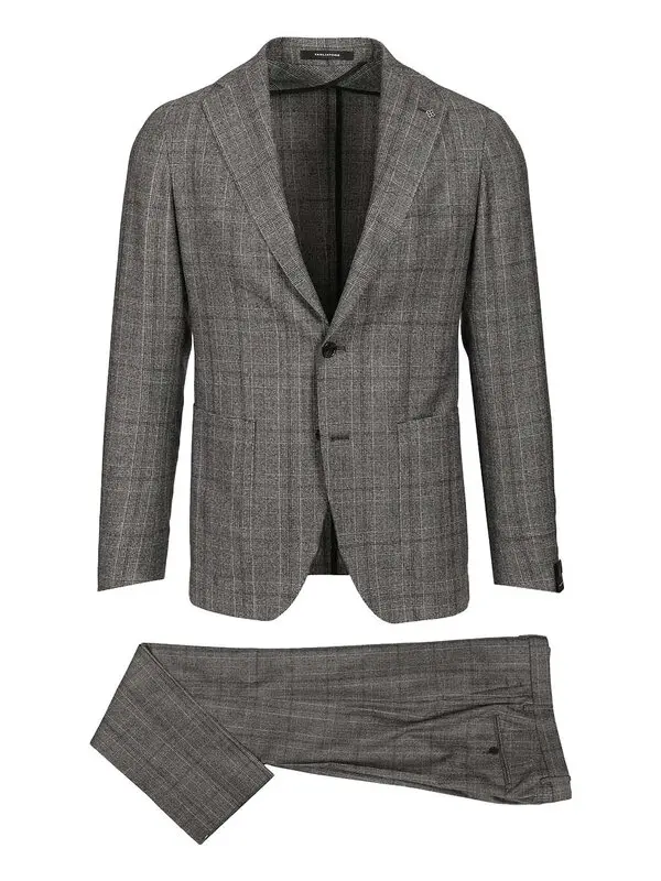 Tagliatore Montecarlo Prince Of Wales Suit I - Gray