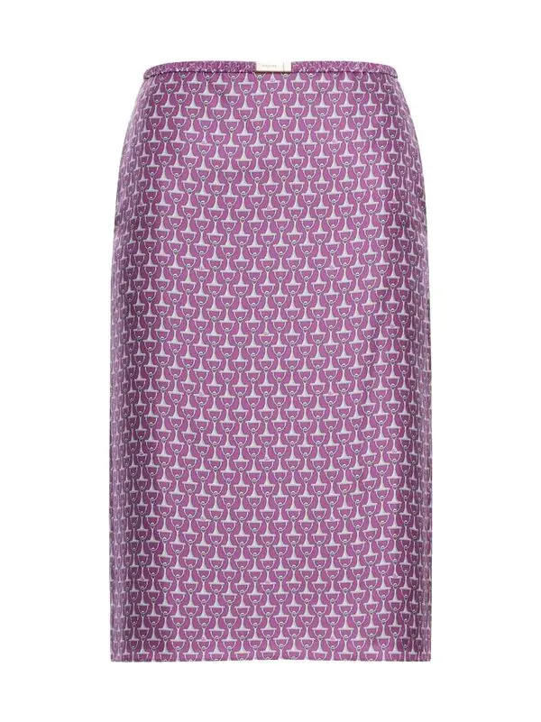 Gucci Silk Horse-print Midi Skirt - Multicolor