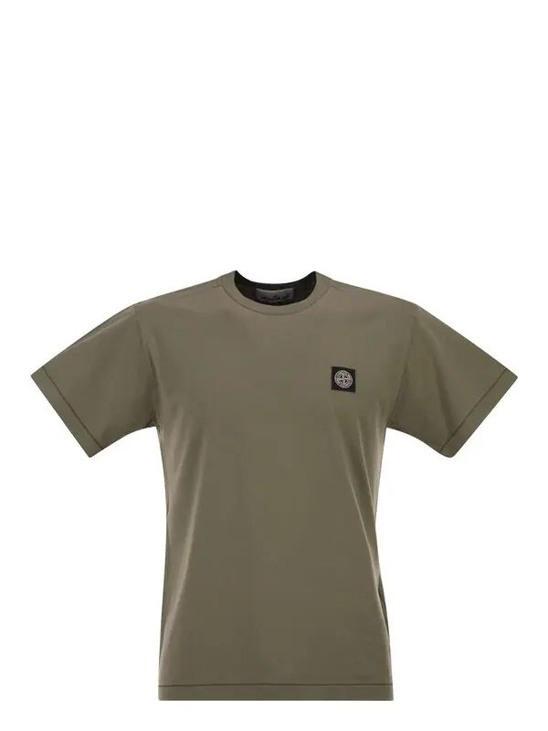 Stone Island Slim Fit T-shirt With Compass Patch - Multicolor