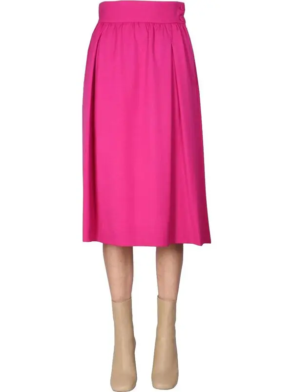 Moschino Flared Midi Skirt - Purple