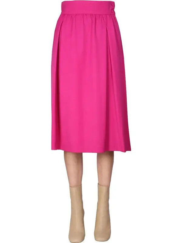 Moschino Flared Midi Skirt - Purple