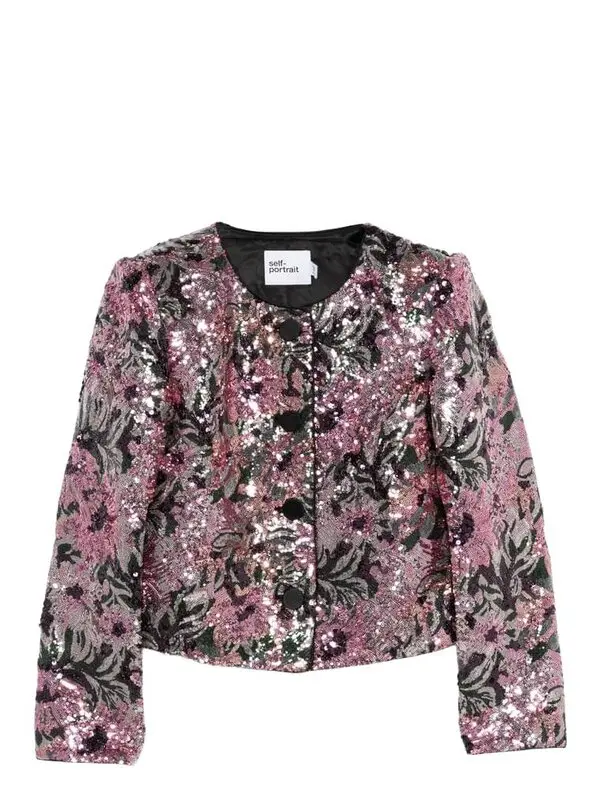 SELF-PORTRAIT Jackets Cropped Jackets - Pink