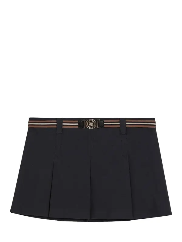 Miu Miu Pleated Blue Miniskirt - Multicolor