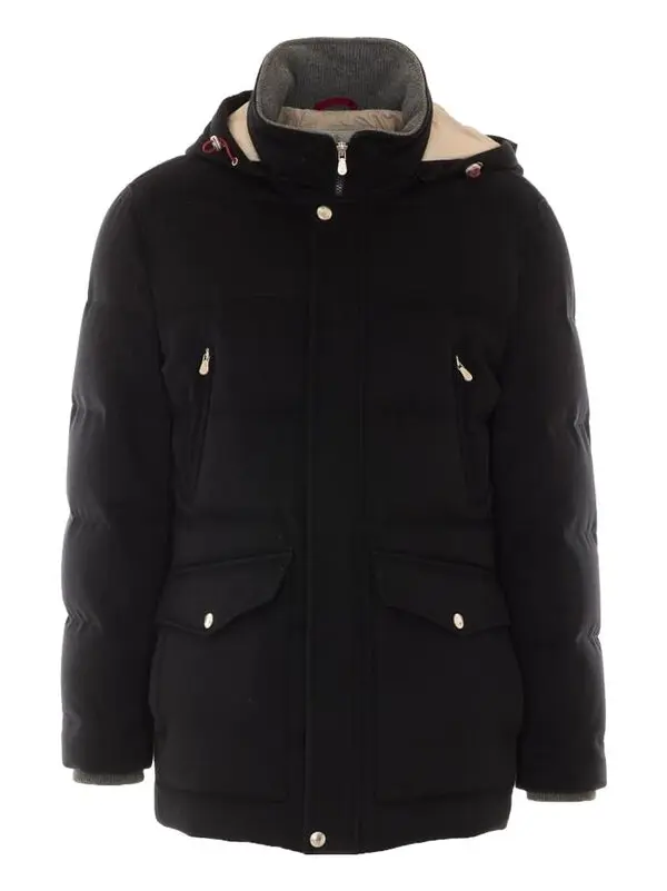 Brunello Cucinelli Detachable Hood Parka - Black