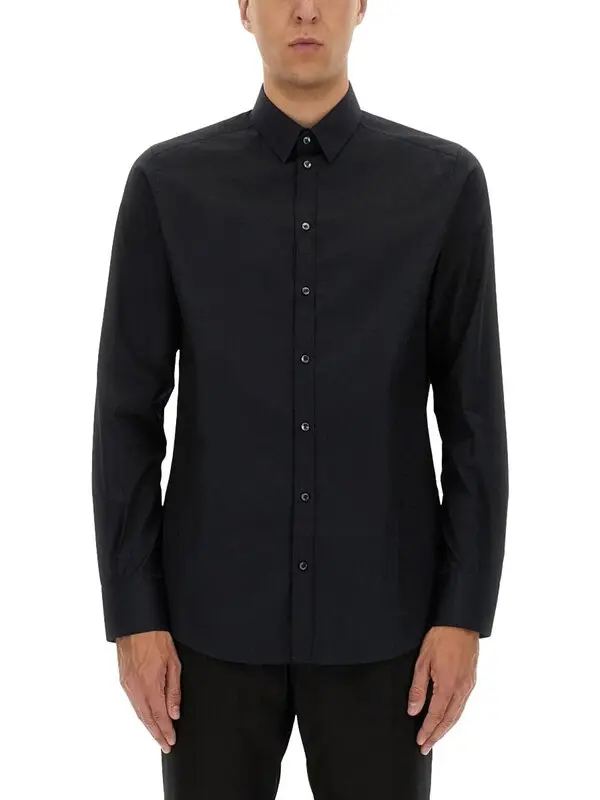 Dolce & Gabbana Gold Fit Cotton Shirt - Black