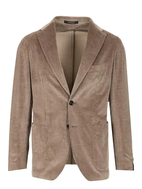 Tagliatore Unlined Velvet Jacket - Brown