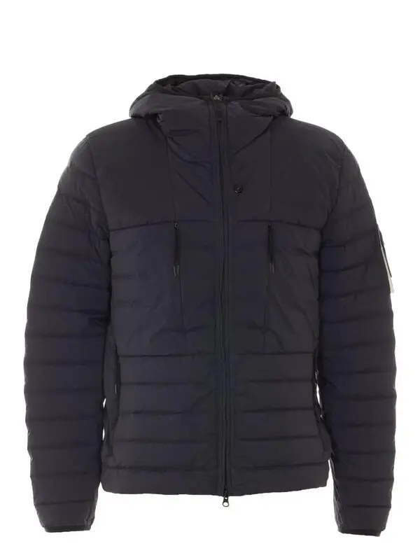 Stone Island Seamless Tunnel Nylon Logo Down Jacket - Blue