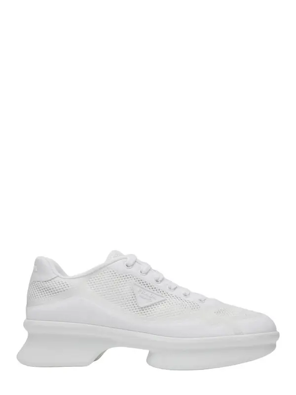 Prada Fabric And Mesh Low-top Sneakers - White