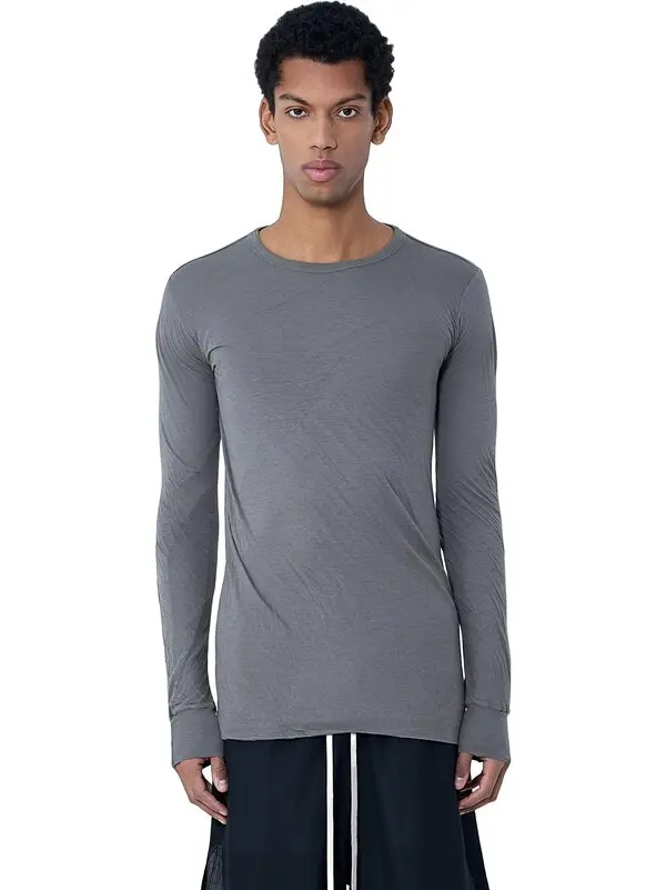 Rick Owens Crewneck Long Sleeve T-shirt - Gray