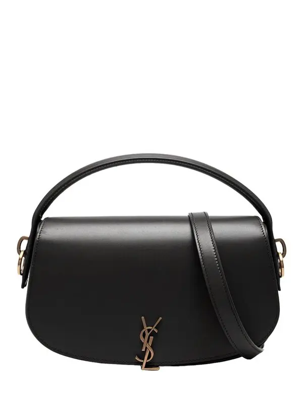 Saint Laurent Voltaire Bag In Box Leather - Black
