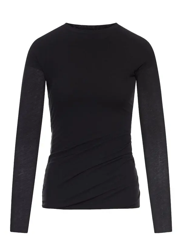 JIL SANDER Double Layer Long Sleeved Shirt - Black