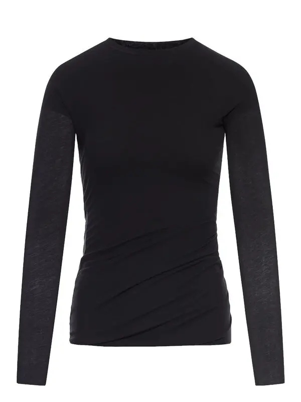 JIL SANDER Double Layer Long Sleeved Shirt - Black