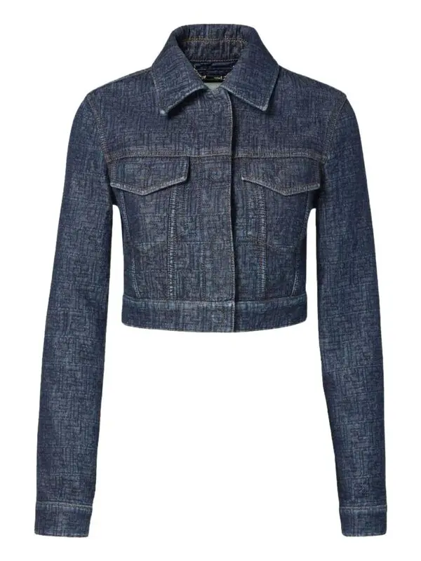 Fendi Cotton Denim Logo Jacket - Multicolor
