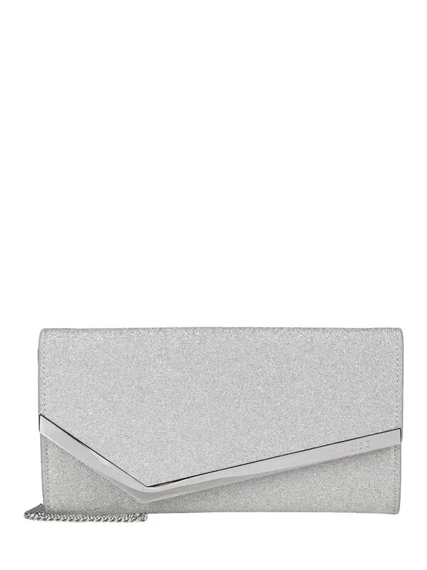 JIMMY CHOO Glitter Finish Clutch Bag - Gray