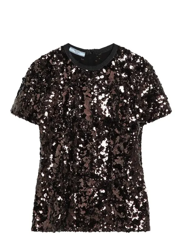 Prada Sequin Embellished Top - Purple