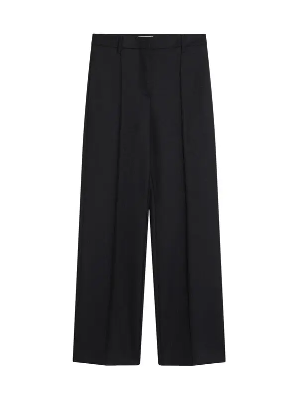 Prada Wool Wide Trousers - Blue
