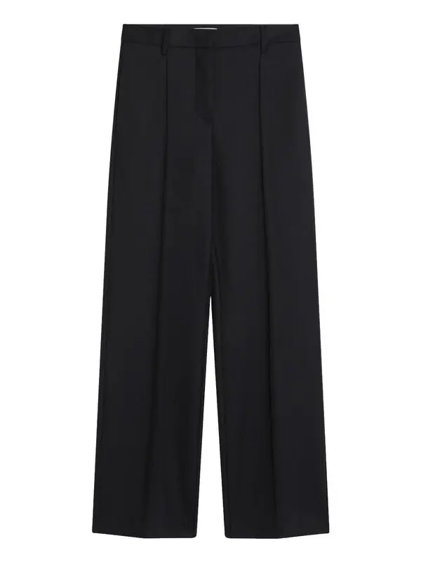 Prada Wool Wide Trousers - Blue