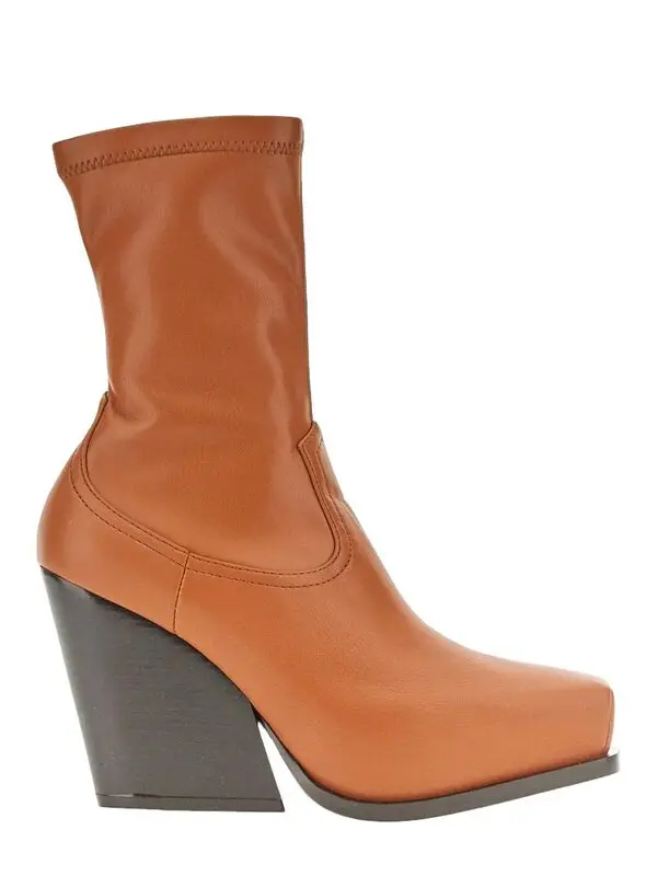Stella McCartney Faux Leather Cowboy Boots - Brown