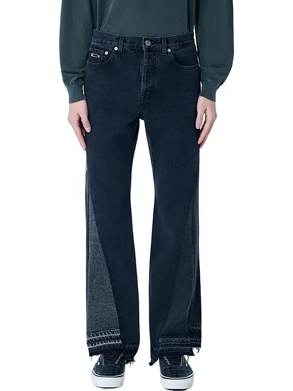 GALLERY DEPT. Twisted Wide Leg Jeans - Black
