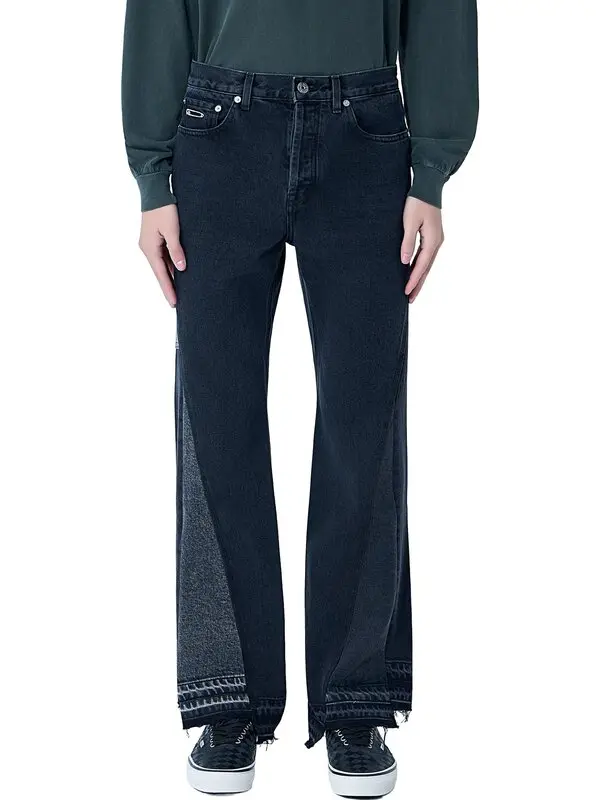 GALLERY DEPT. Twisted Wide Leg Jeans - Black