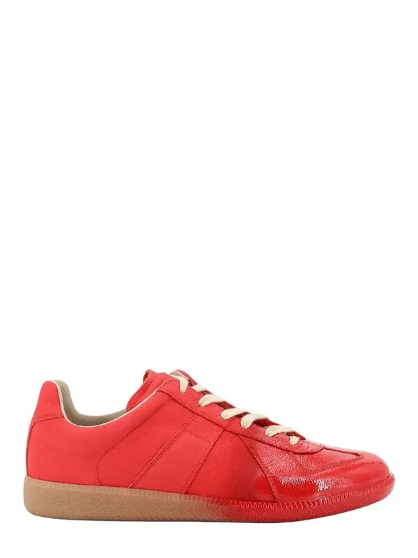 MAISON MARGIELA Replica Leather Sneakers - Black