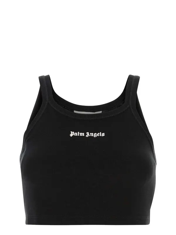 Palm Angels Piquet Top - Black