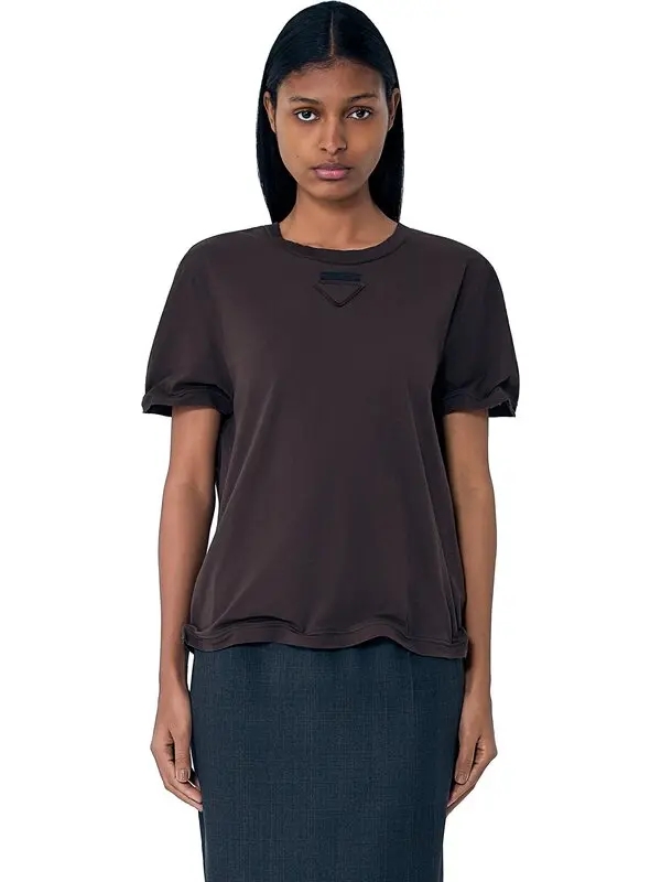 Prada Cotton Jersey T-shirt - Brown