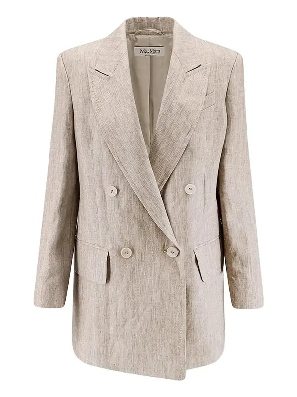 Max Mara Mxmolimpia Linen Blazer - Cream