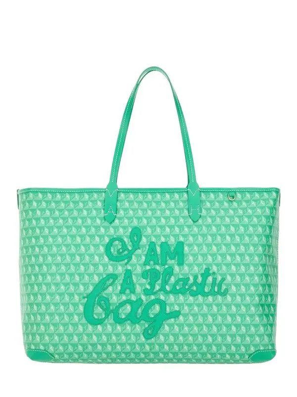 ANYA HINDMARCH Tote Bag With I Am A Plastic Bag Pattern - Green