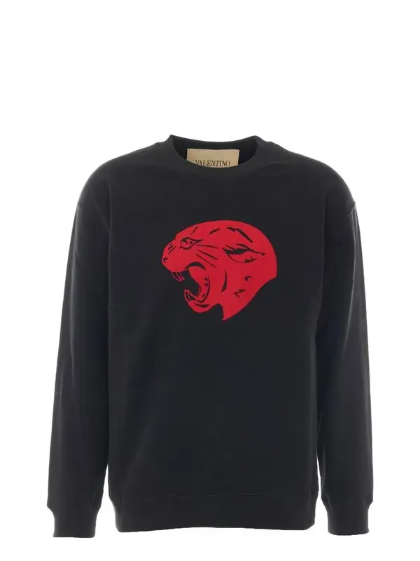Valentino Garavani Panther Print Sweatshirt - Black