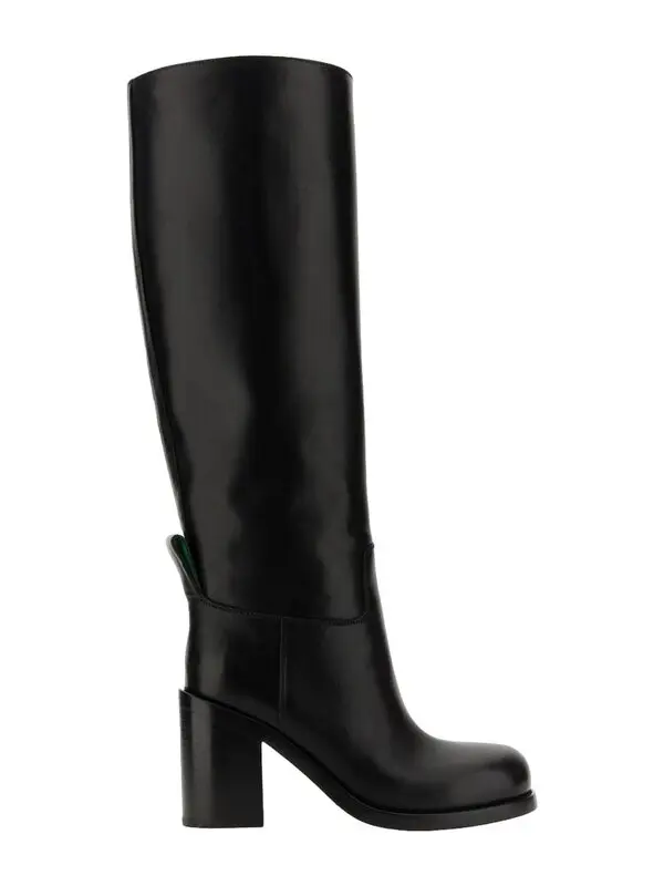 Bottega Veneta Leather Knee High Boots - Black