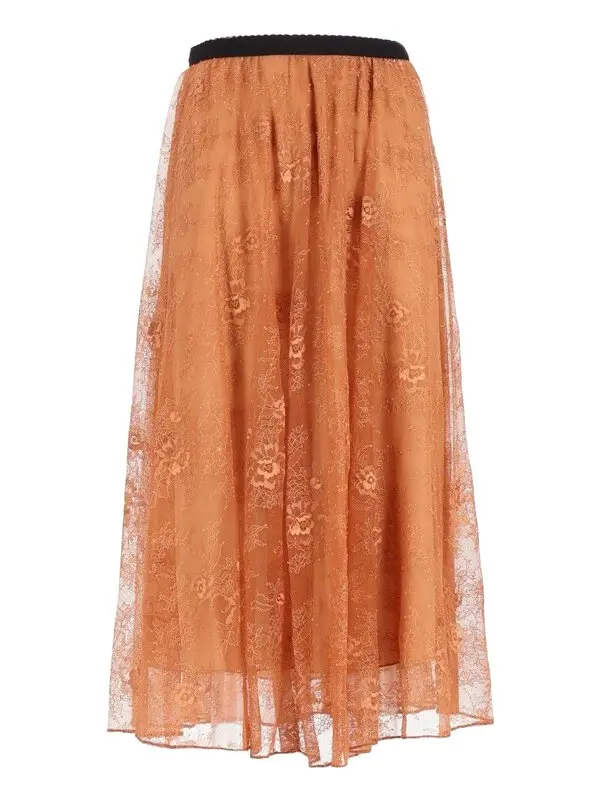 FORTE_FORTE Tulle Midi Skirt - Yellow