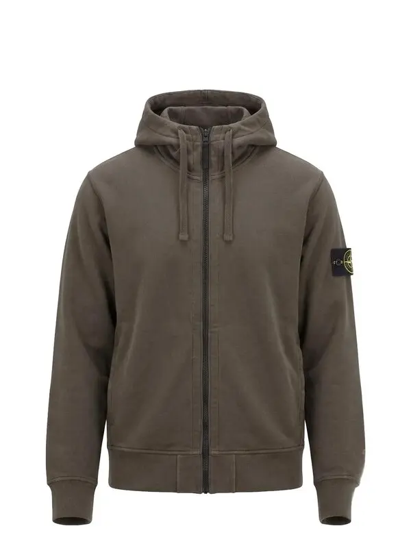 Stone Island Organic Cotton Fleece Hoodie Sweatshirt - Multicolor