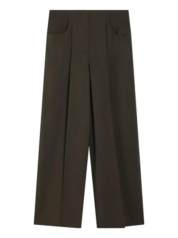 Fendi Wool And Mohair Trousers - Green