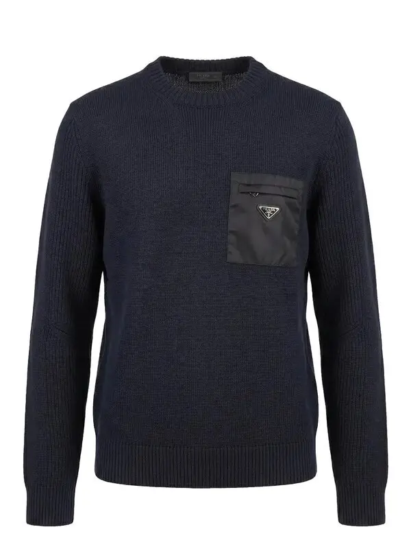 Prada Sweater With Re-nylon Detail - Multicolor