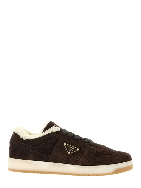 Prada Downtown Suede Sneakers - Brown
