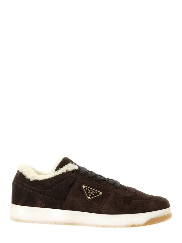 Prada Downtown Suede Sneakers - Brown