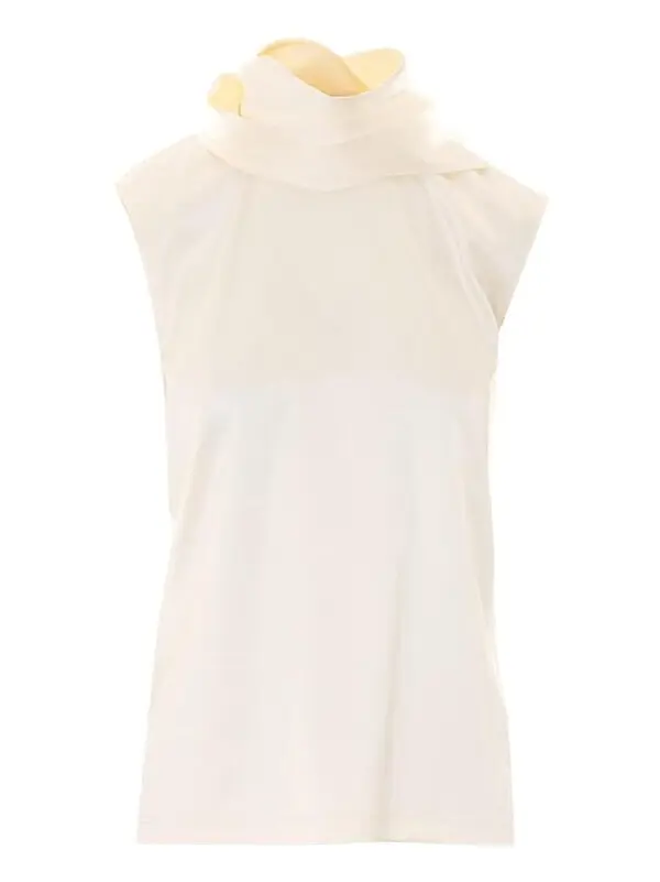 Bottega Veneta Silk Satin Top - White
