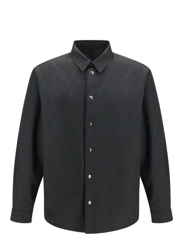 Fendi Ff Jacquard Nylon Shirt - Black