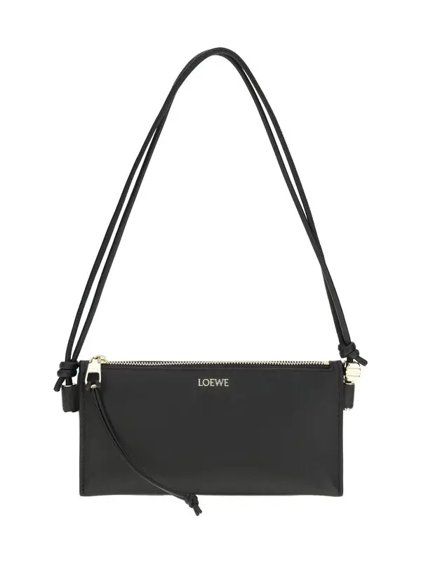 Loewe Joya Clutch Bag In Calfskin - Black